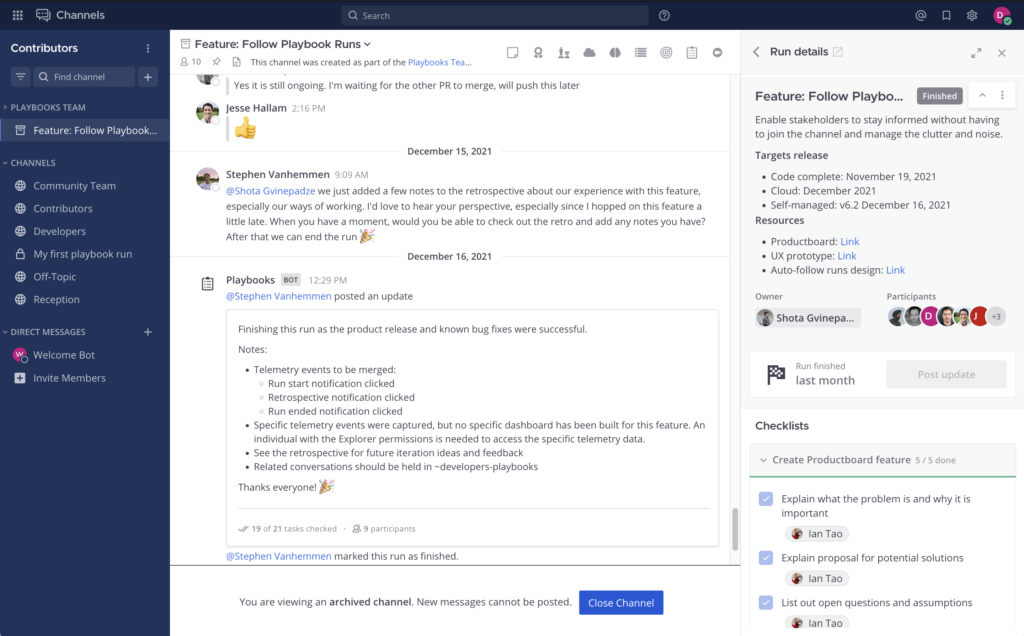 Getting Started with Playbooks - Mattermost