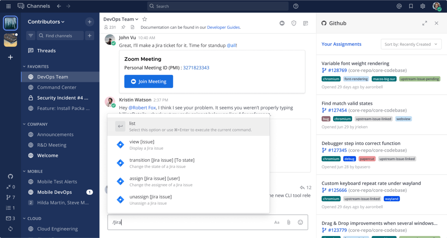 Mattermost Channels | Open Source Chat