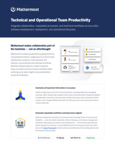 Technical and Operational Team Productivity with Mattermost