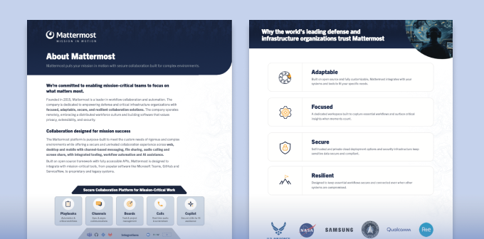 About Mattermost Datasheet - Mattermost